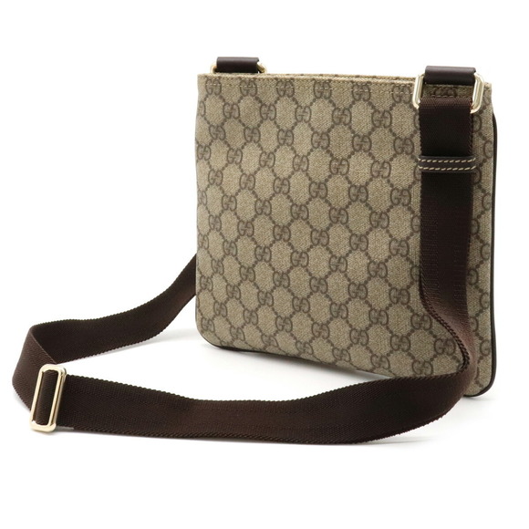 Gucci | Bags | Gucci Gg Bag Brown Gg Tan Supreme Crossbody Leather Plus ...
